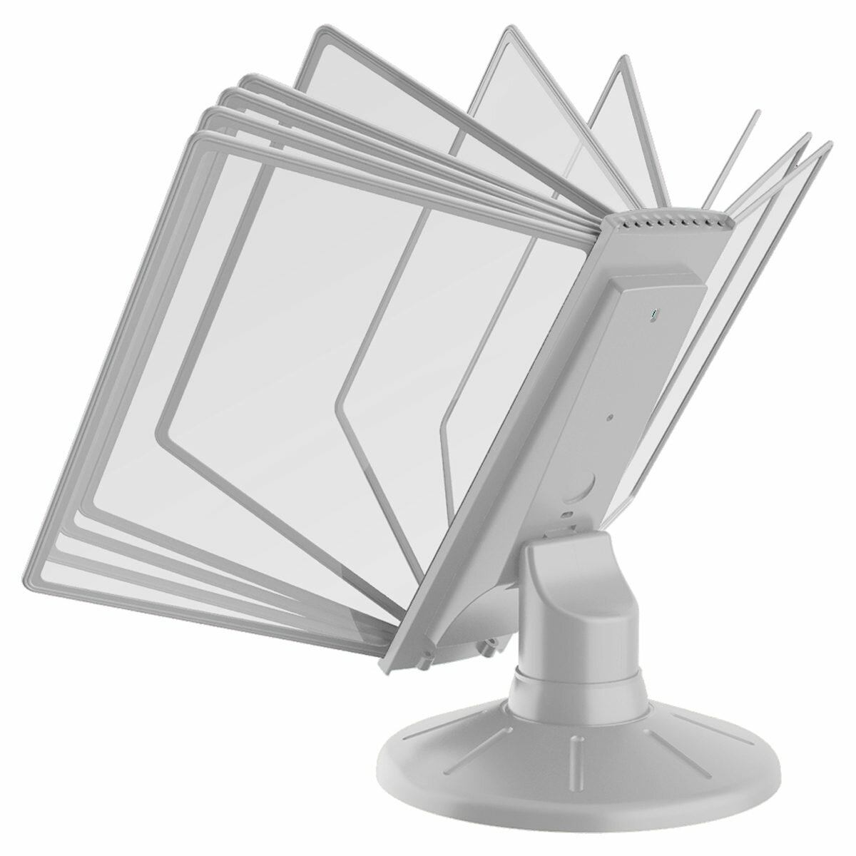 Демосистема настольная OfficeSpace с 10 серыми панелями, вращающаяся (367782)