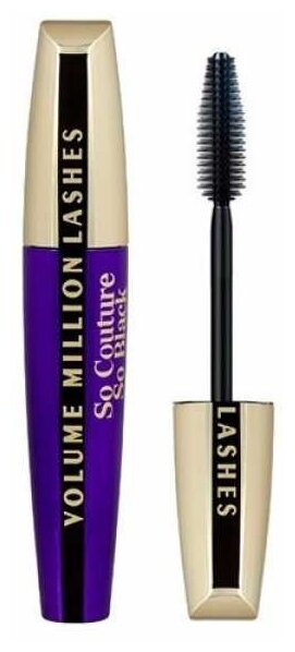 L'Oreal Paris Тушь для ресниц VOLUME MILLION LASHES SO COUTURE для объема и разделения, экстрачерная, 9.5 мл