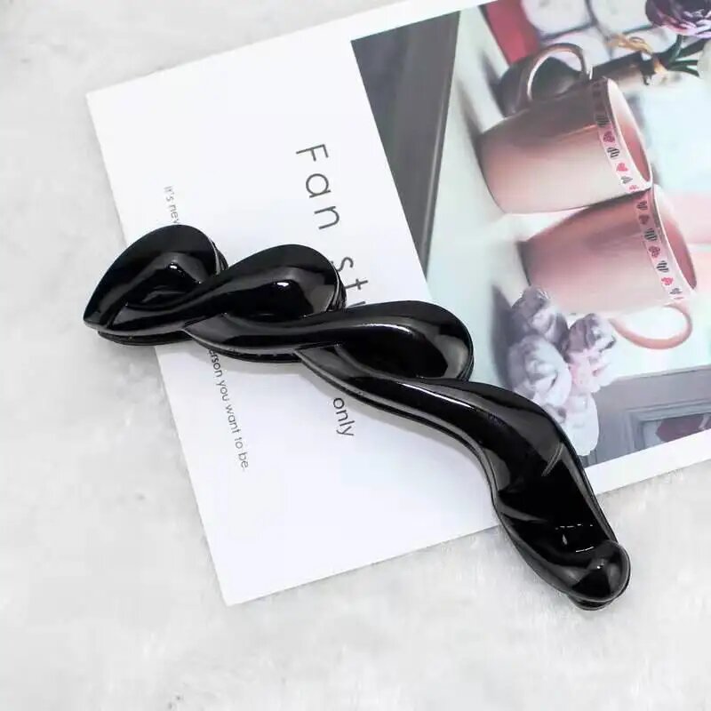 Черный зажим для волос Banana Clip F