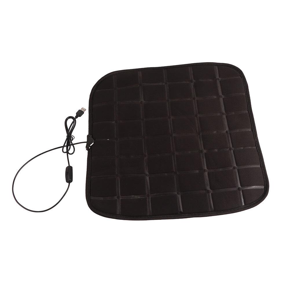 Автомобильный чехол на сиденье с подогревом USB 12 В, зимний подогрев подушки, одноместный автомобильный