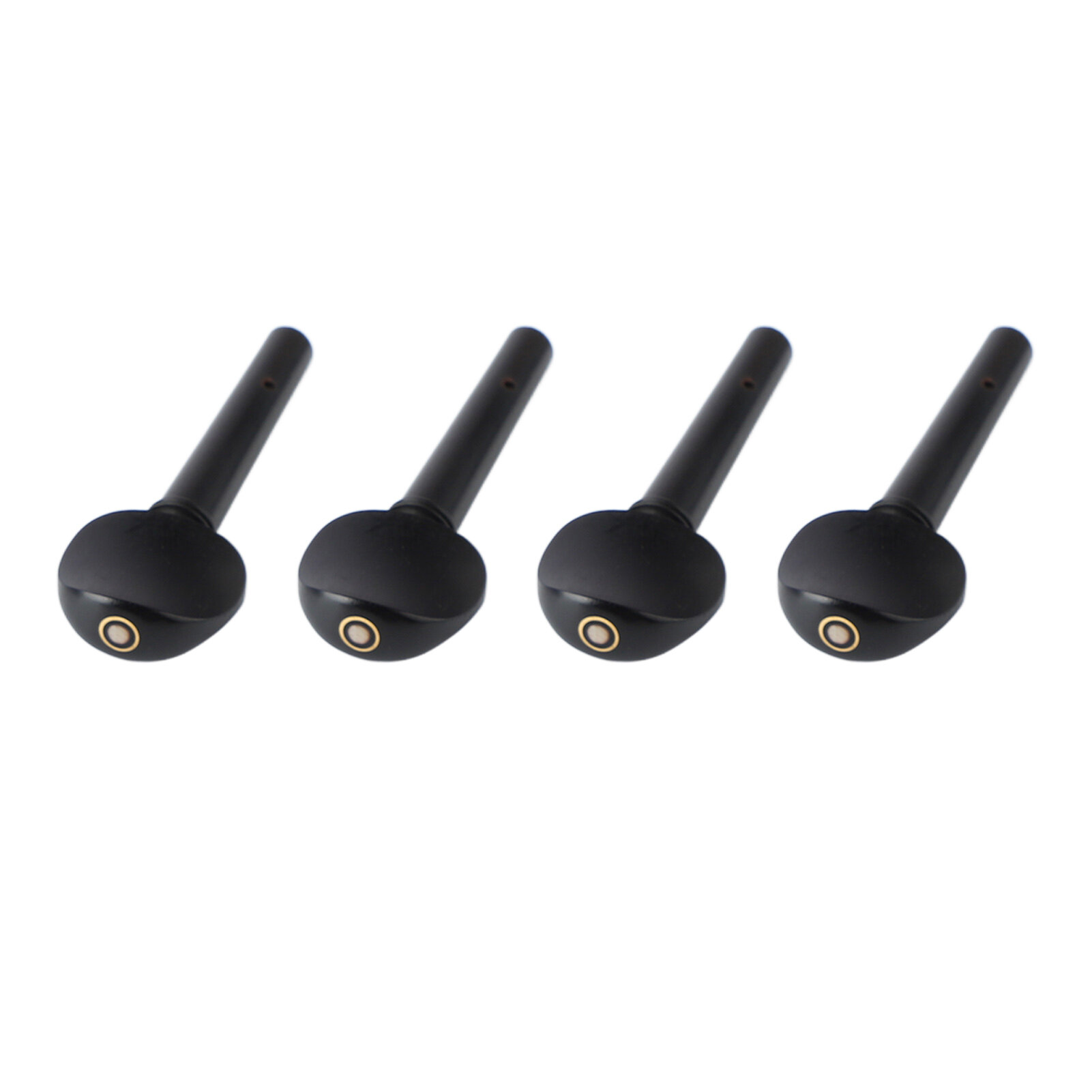 4PCS Viola Tuning Pegs Ebony Punching String Shaft Peg Replacement Violin Accessories Black