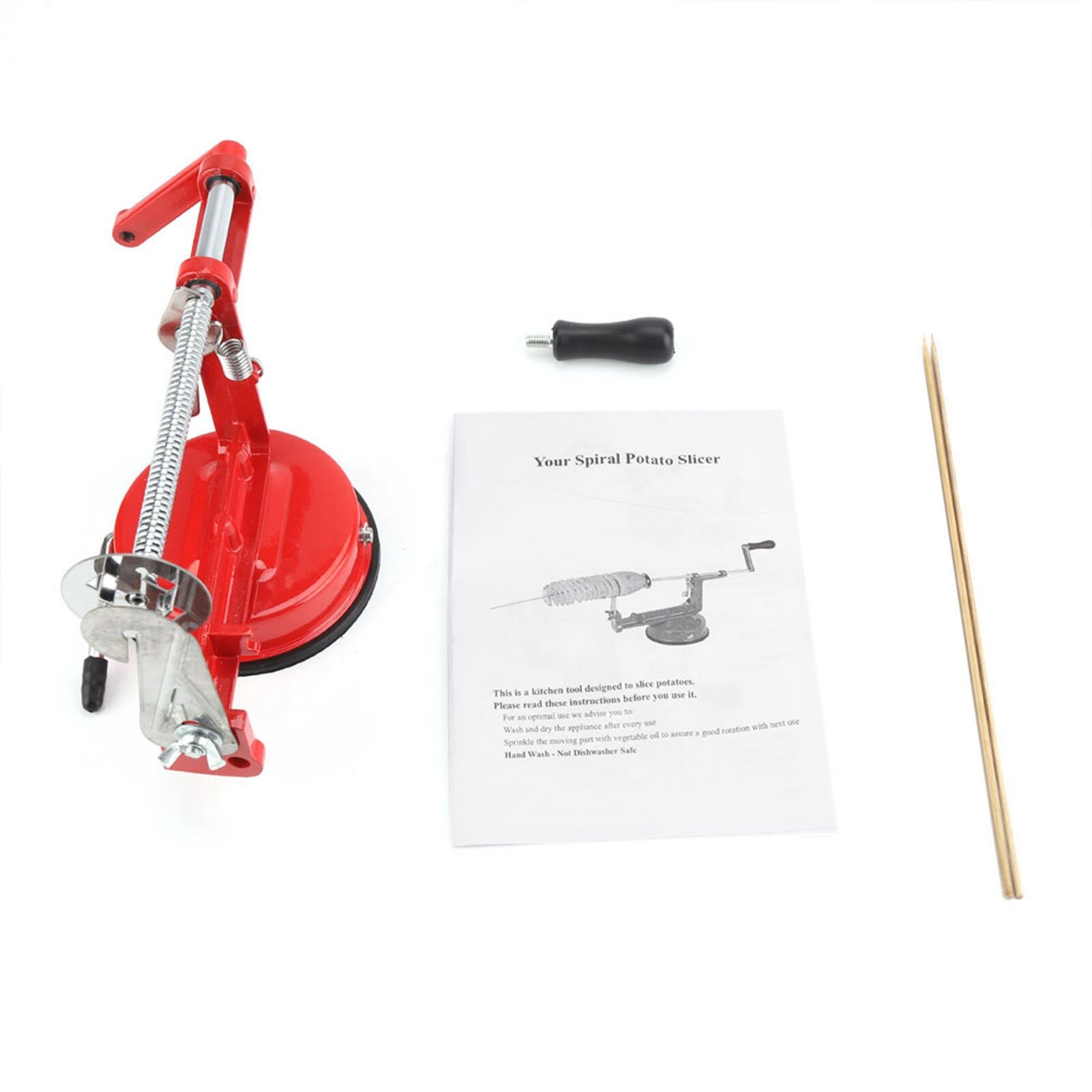 Ручной спиральный нож для чипсов из нержавеющей стали с присоской и кухонным инструментом