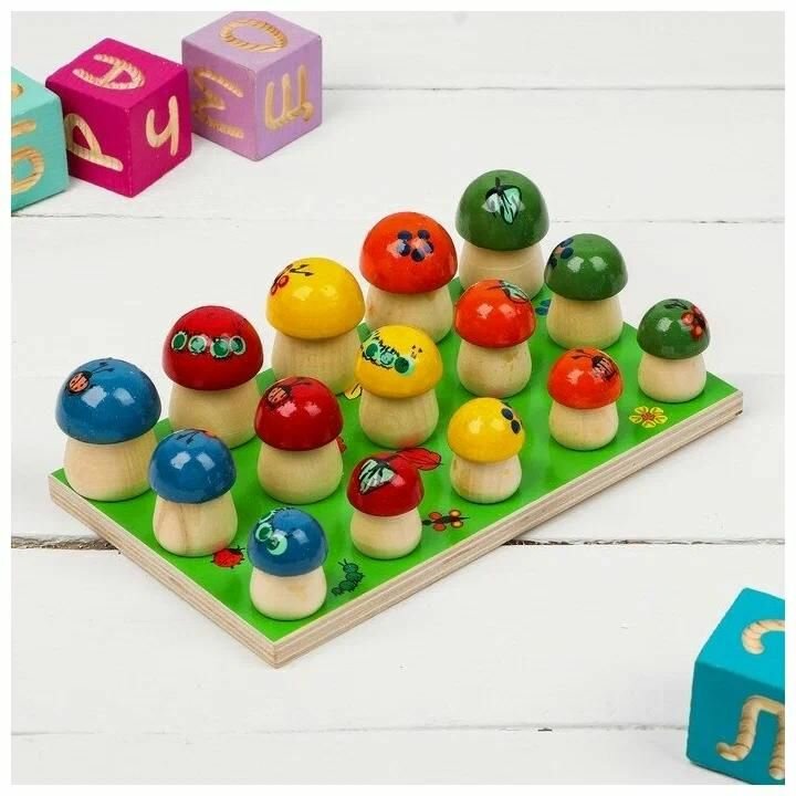 Настольная игра Нескучные игры "Грибы на поляне", 15 шт (Р-45 786)