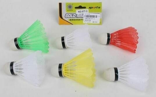 Набор воланчиков КНР цветные, 6 шт, в пакете