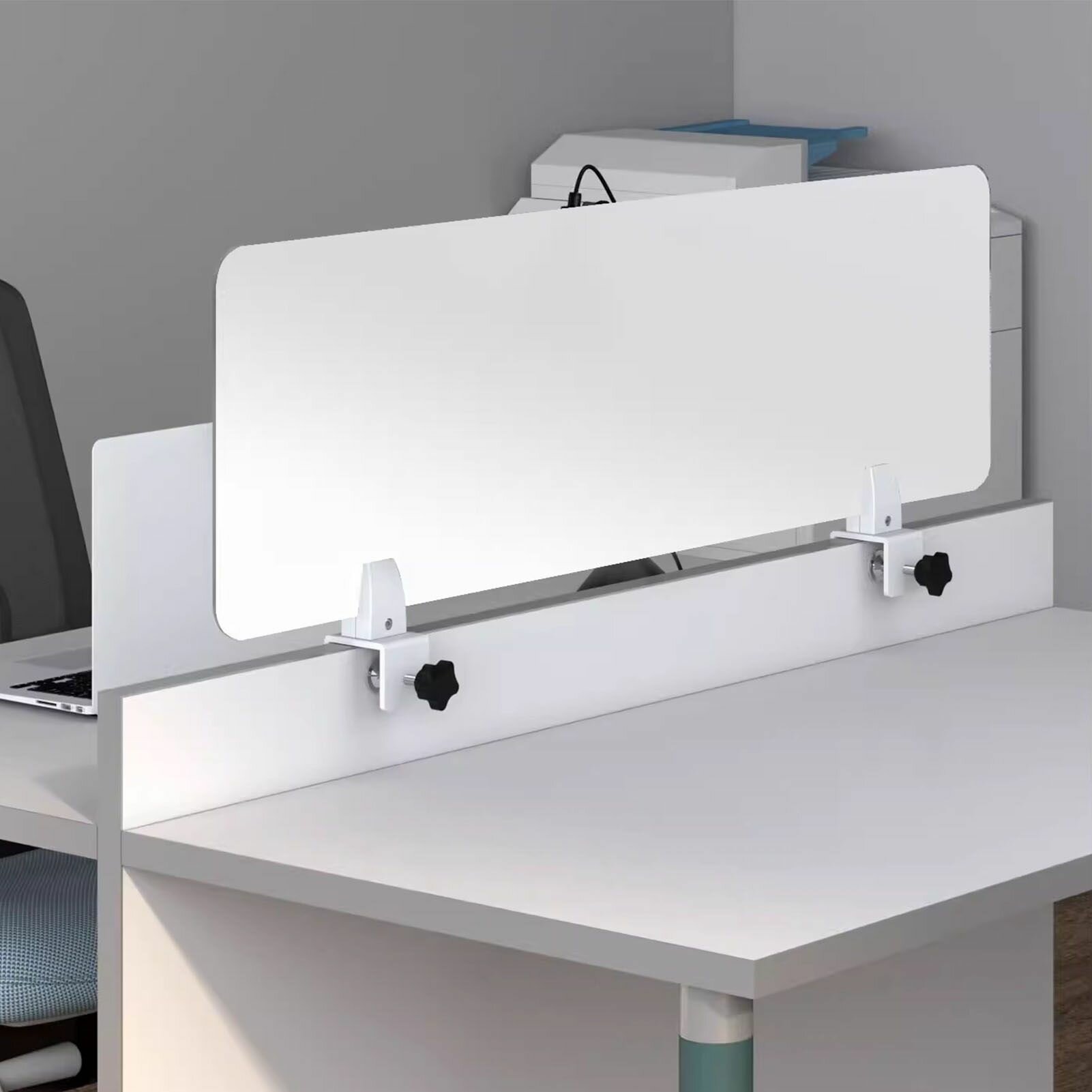 Защитный экран для офиса Перегородка стола50х30 см, На шурупах