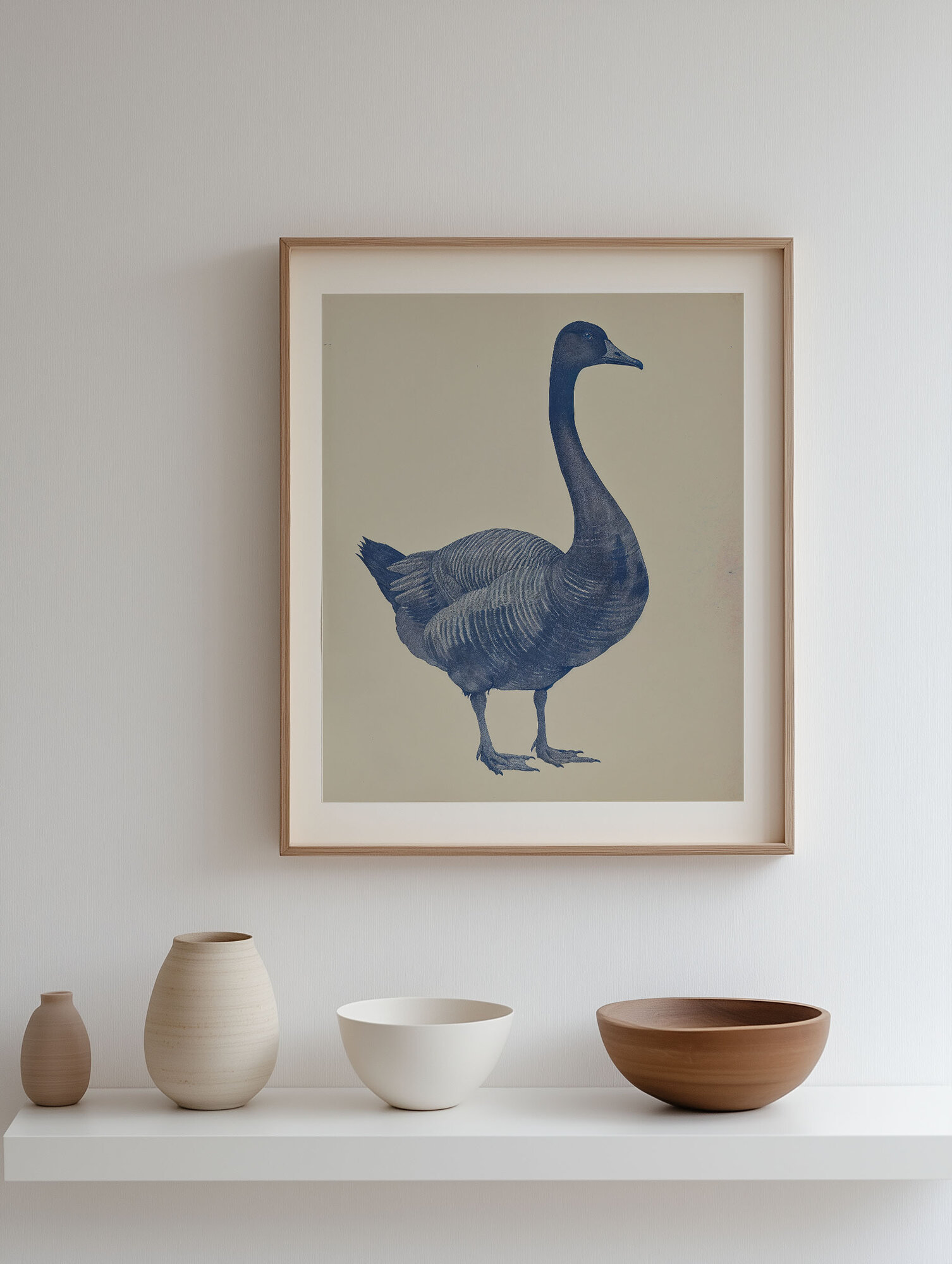 Постер в интерьер "Quantum Blue: Гусь" 50 70 см Ограниченный тираж p.posters