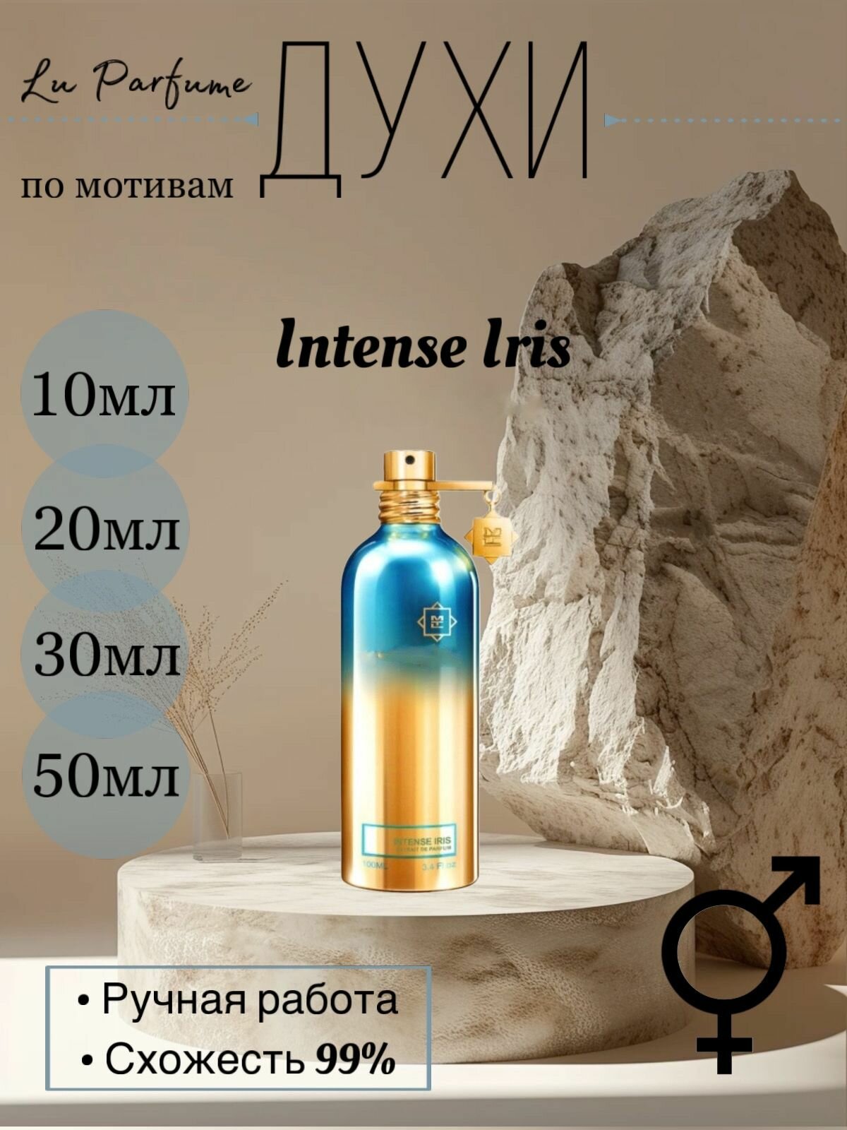 Духи ручной работы по мотивам 'Intense Iris' , для мужчин и женщин. Lu Parfume.