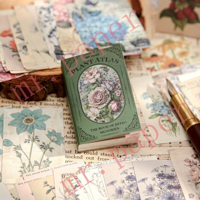 Бумага для скрапбукинга Mr.paper Ретро стиль 50 листов/книга Можно использовать для украшения блокнотов Материалы ручной работы DIY