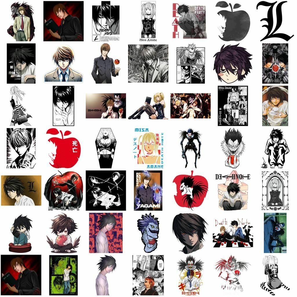 54 аниме-наклейки Death Note — фото 1