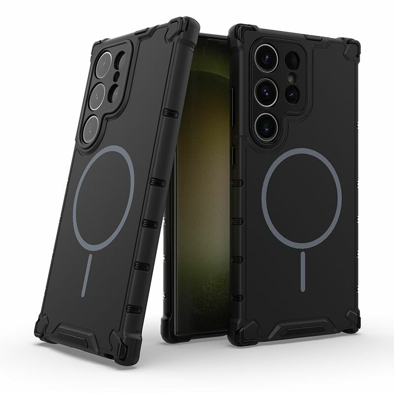 Чехол для Samsung S24 Ultra Survivor противоударный с поддержкой беспроводной зарядки черный