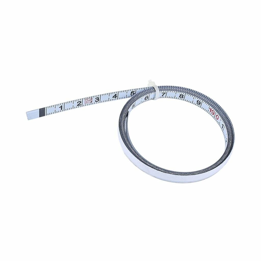 Металлическая клеевая линейка - белая 1 метр