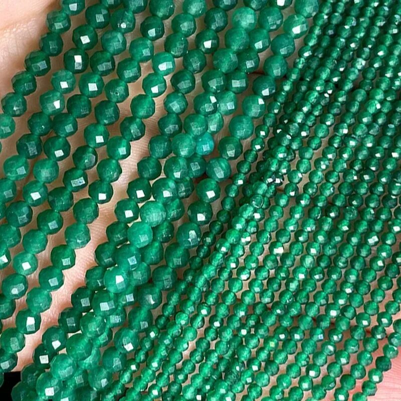 Каменные бусины YWROLE 2 3 4 мм набор Изумрудный, 2mm about 170pcs, emerald color