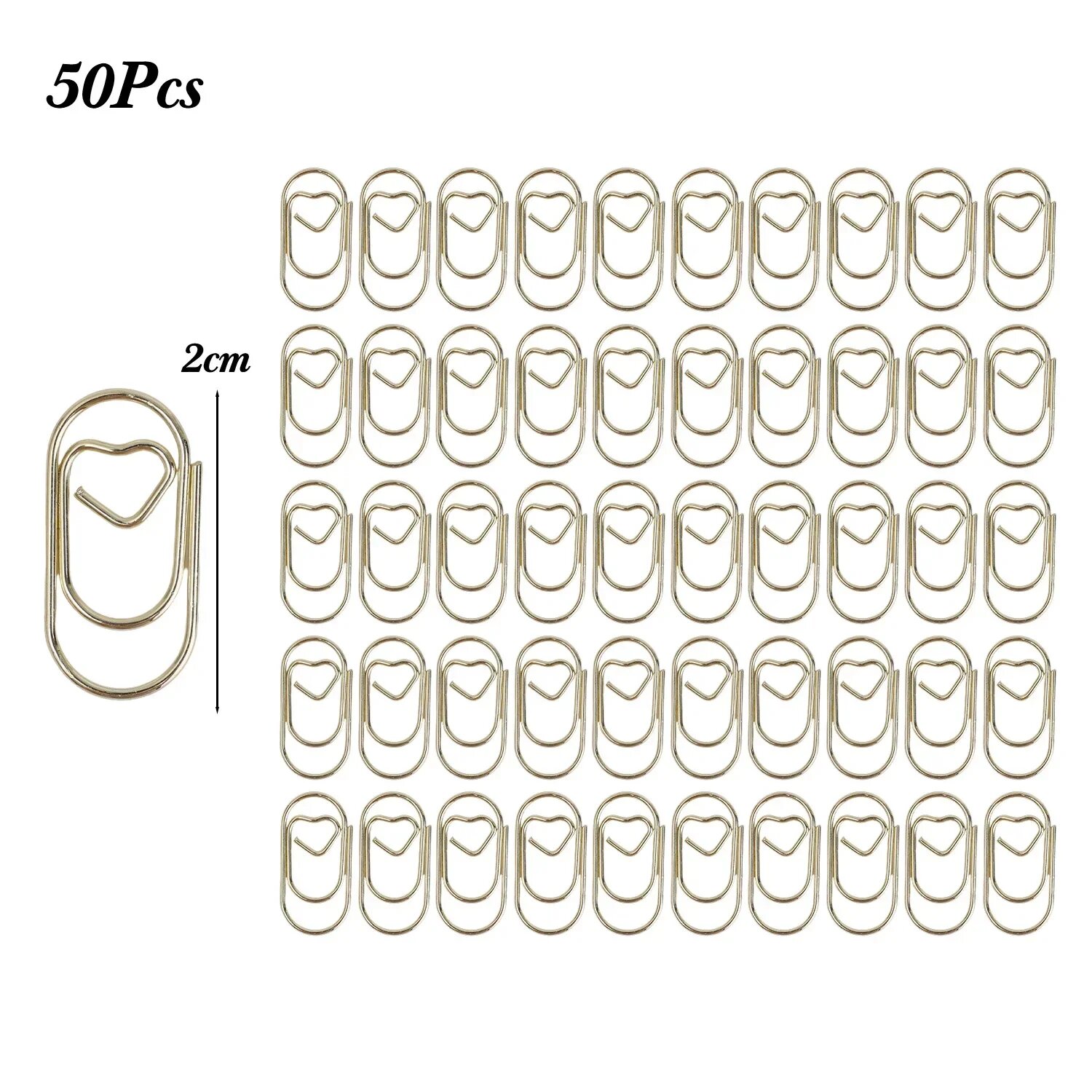 Золотые скрепки 50 шт