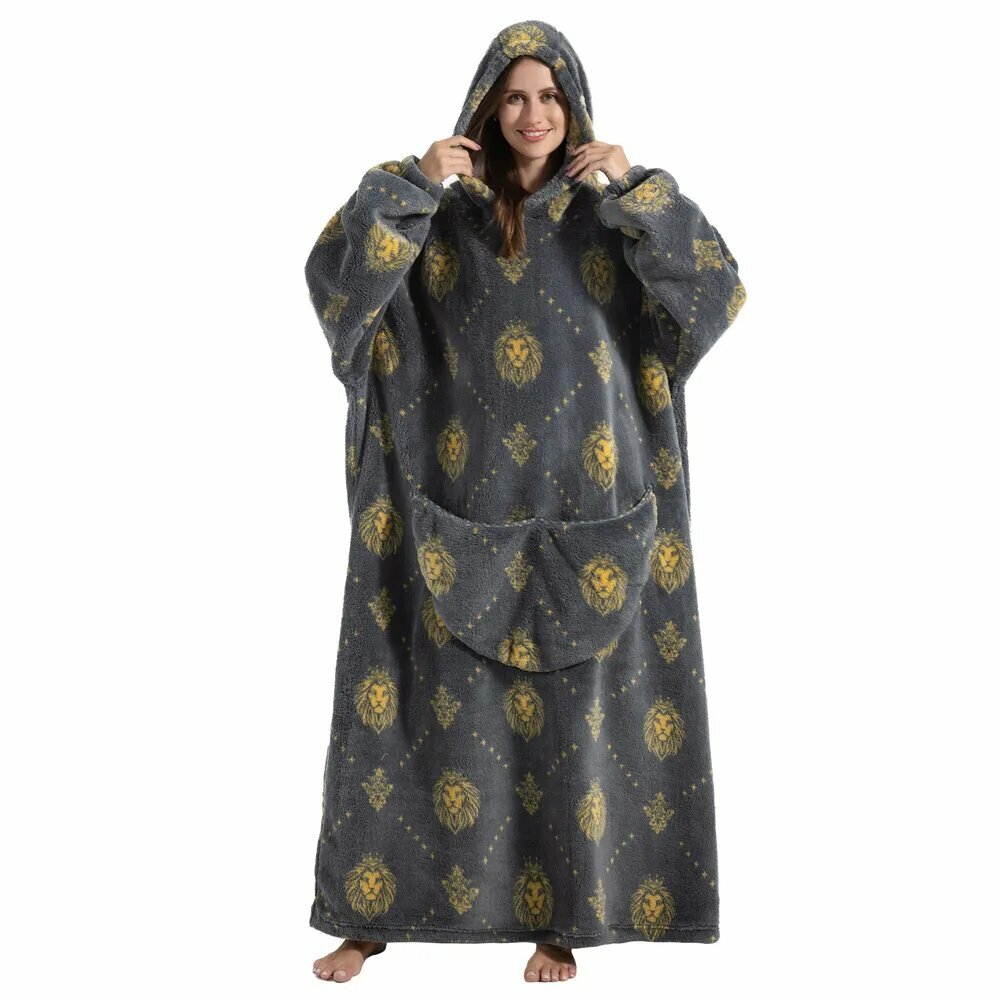 Плед с рукавами blanket hoodie -140cm , Полиэфирное волокно, 140 см х 80 см