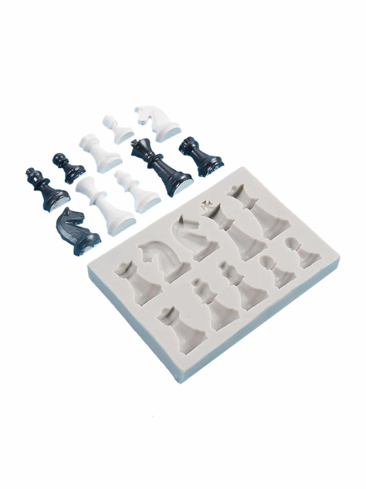 1 силиконовая форма для шахматного шоколада