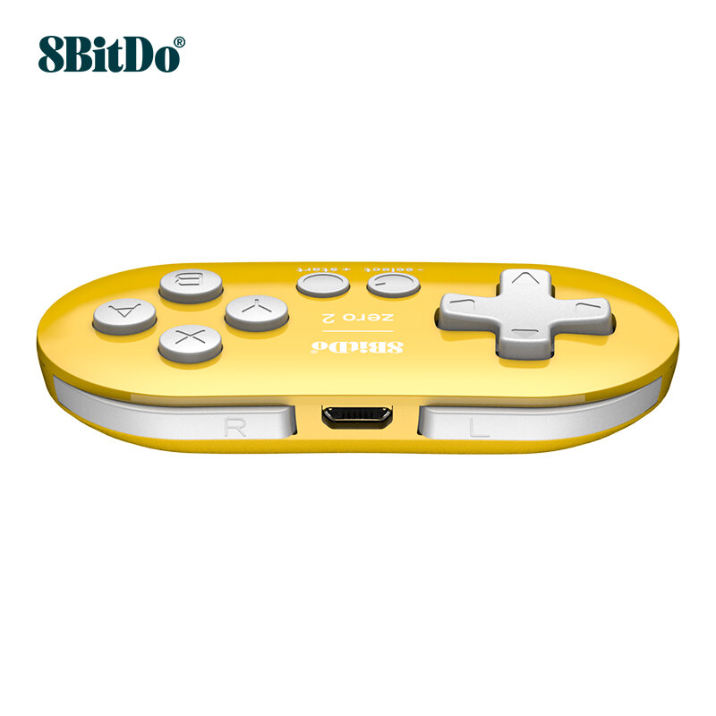 8BitDo Zero2 Mini Game Controller, Anki Shortcut Tool, Drawing Shortcut Assistant, Wireless Mobile Switch Game Console Steam, Lemon Yellow