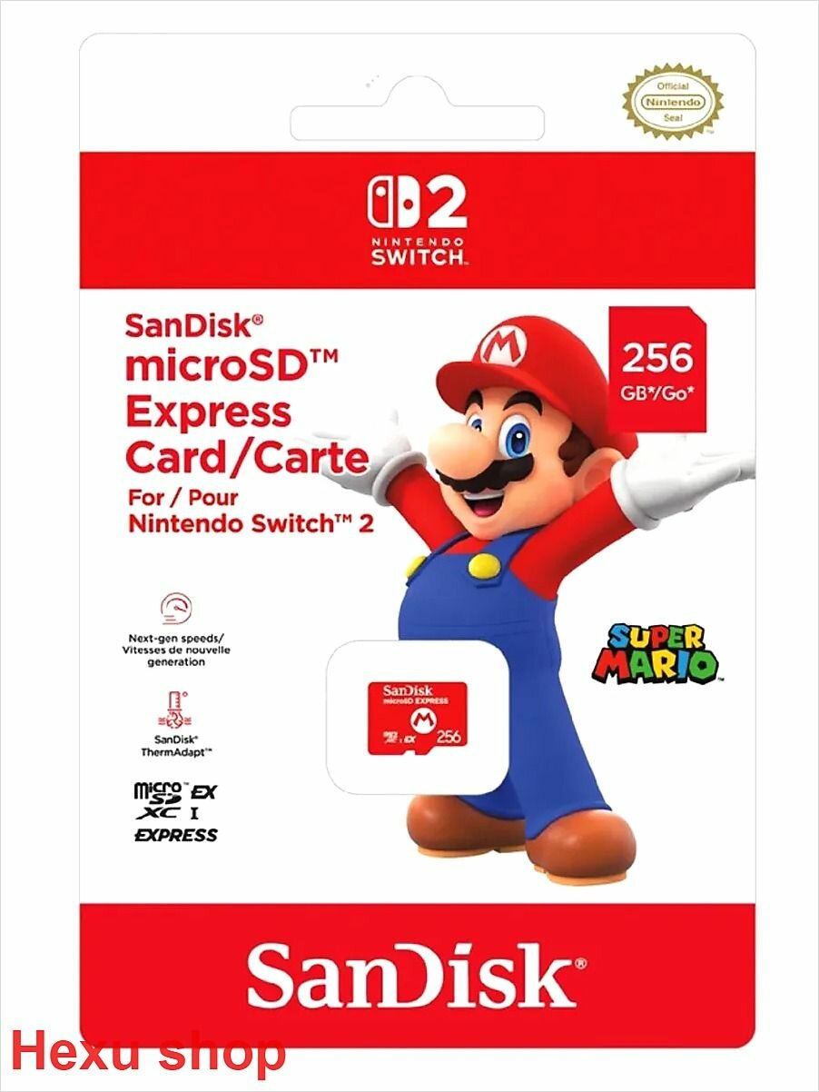 Эксклюзивная карта памятиmicroSD Express 256GB для Nintendo Switch 2