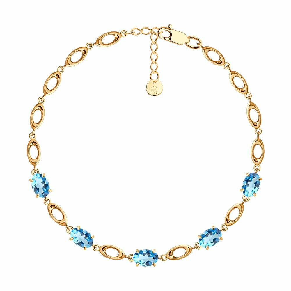 Браслет, красное золото, 585 проба