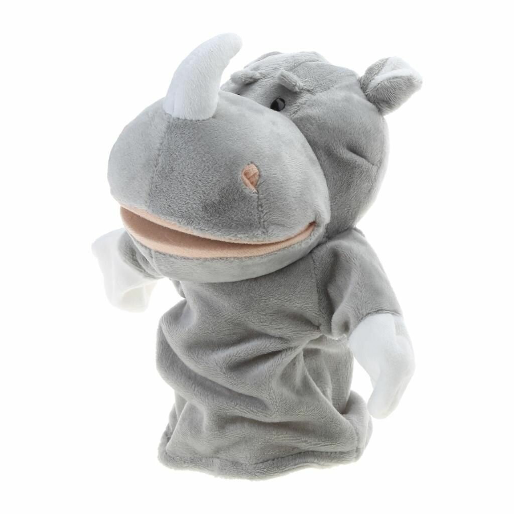 Детские пальчиковые куклы-животные, - носорог