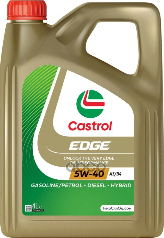 Моторное масло Castrol EDGE 5W-40 A3/B4, 4 л Castrol арт. 15A6F4