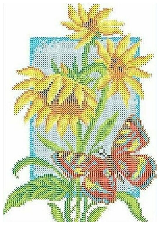 Рисунок на ткани Каролинка "На подсолнухах", 18x26 см