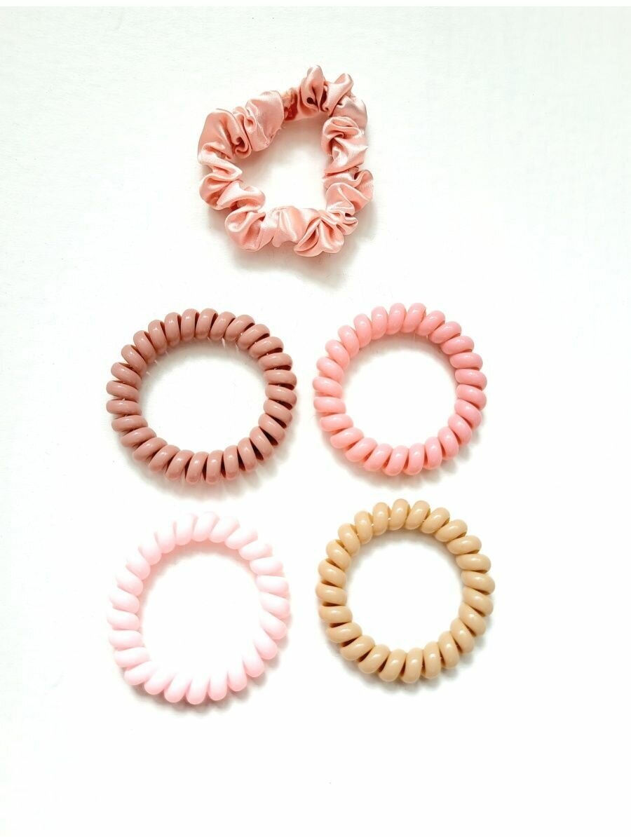 Набор VERBA "Fashion", резинки с бантиками для девочек, розовый, 5 шт