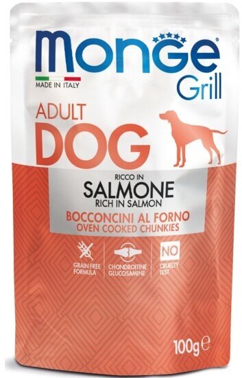 Корм влажный Monge для собак Dog Grill Salmon c лососем 24шт*100 г
