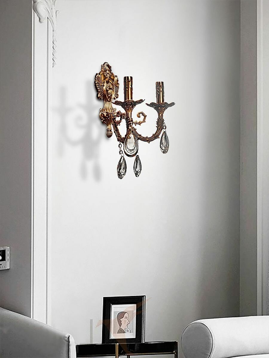 Бра, Настенный Светильник, БРА хрусталь Е14