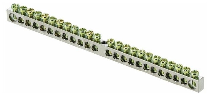 Шина PEN «ноль-земля» 6х9 24 отверст. цинк крепеж по центру PROxima EKF sn1-63-24