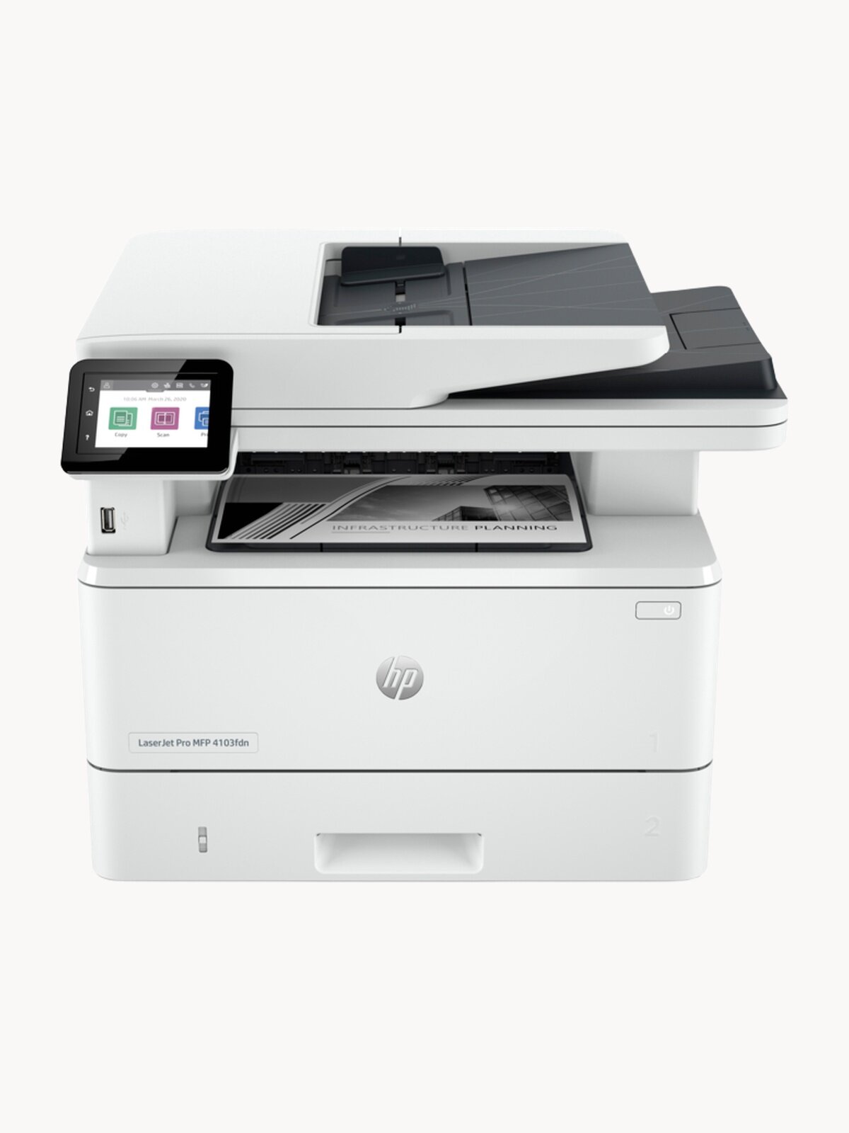 МФУ HP LaserJet Pro MFP M4103fdn лазерное, черно-белая печать, А4, 40 стр/мин