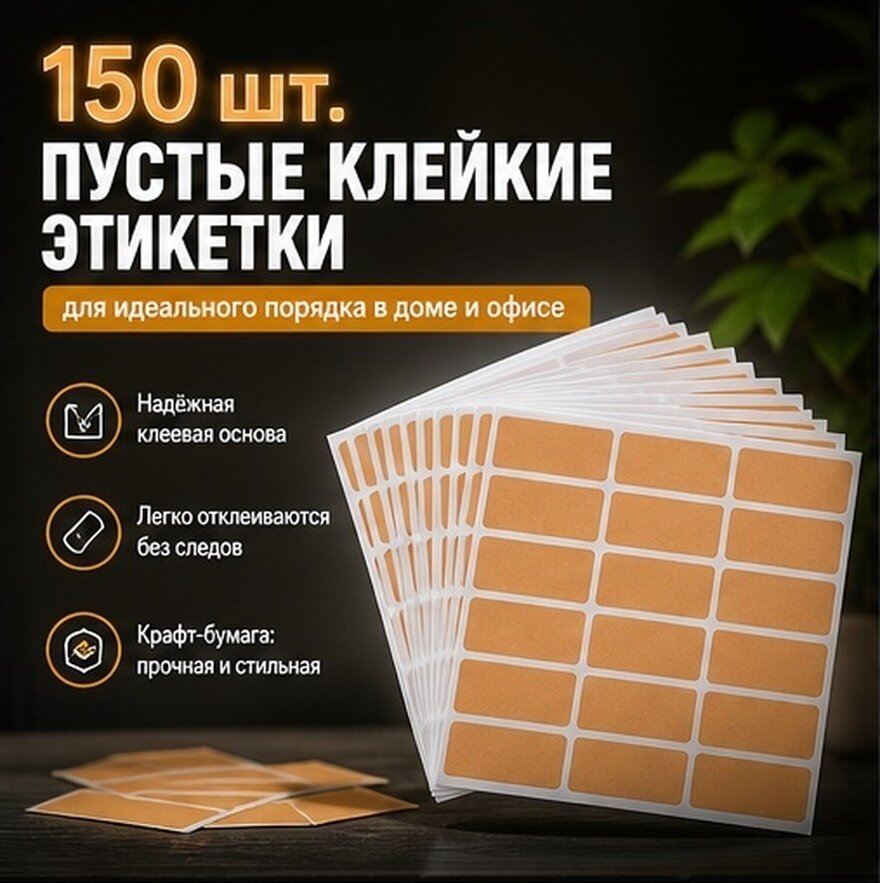 150 Шт Этикетки Для Дома И Офиса Наклейки Для Сортировки Размер 7 50X3 50X0 01Cm
