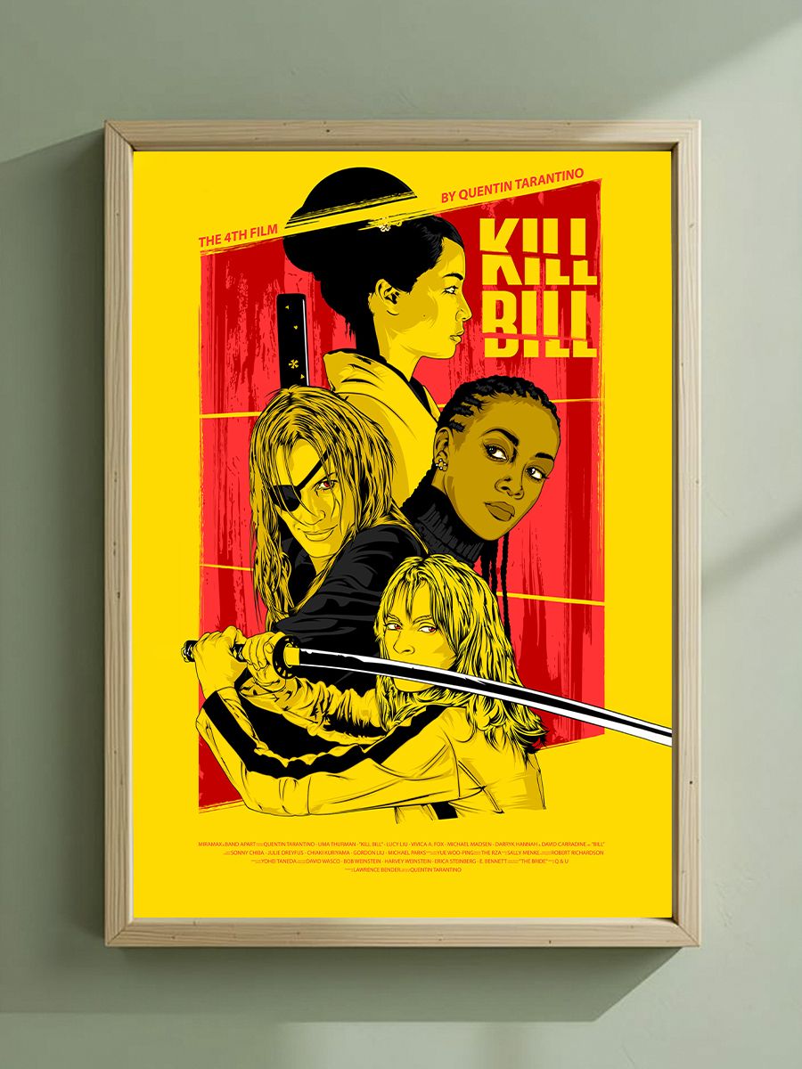 Постер, плакат на стену "Невеста и враги - Убить Билла / Kill Bill" 42 см х 29,7 см (А3), Без Рамы