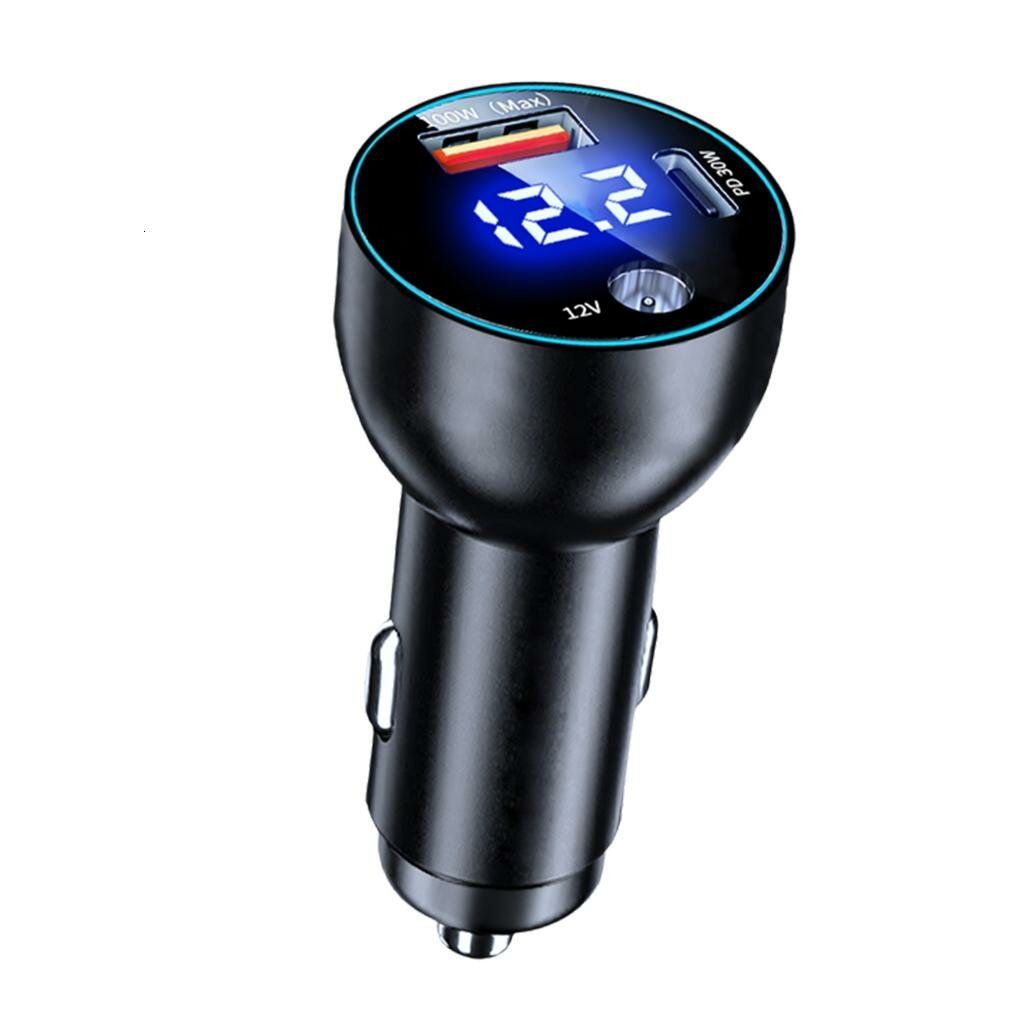 Автомобильное зарядное устройство 100W PD30W, USB PD DC5521