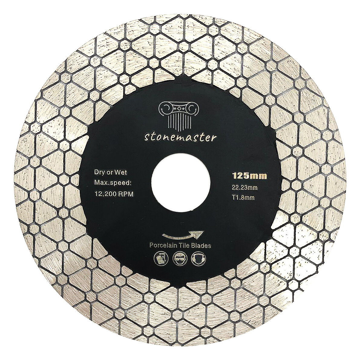 Диск алмазный по керамике/керамограниту STONEMASTER Д125/1.8/25/22.23 мм DRY/WET для УШМ