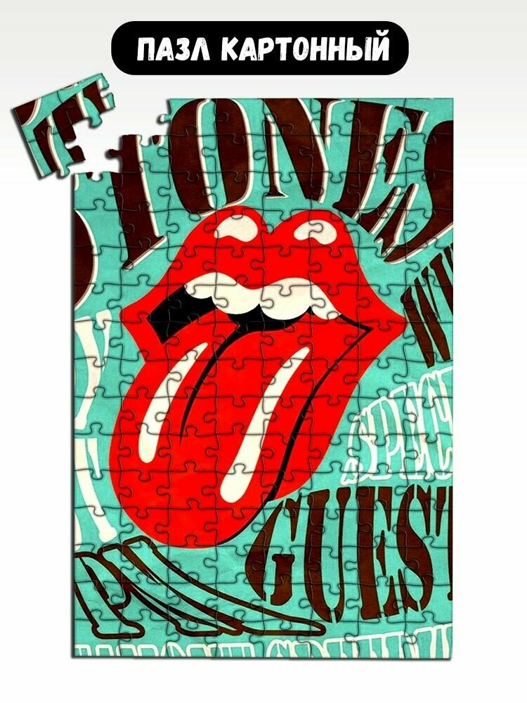 Пазл картонный А4: музыка rolling stones - 18276