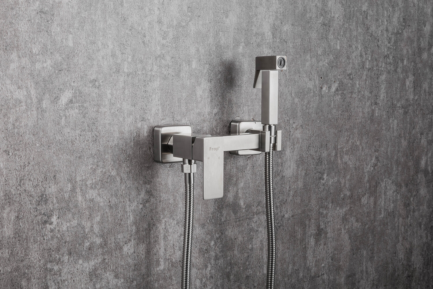 Смеситель гигиенический "Frap" F7504-5, латунь цвет сатиновый