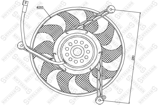 Вентилятор охлаждения VW T4 all 91-04 Stellox 29-99008-SX