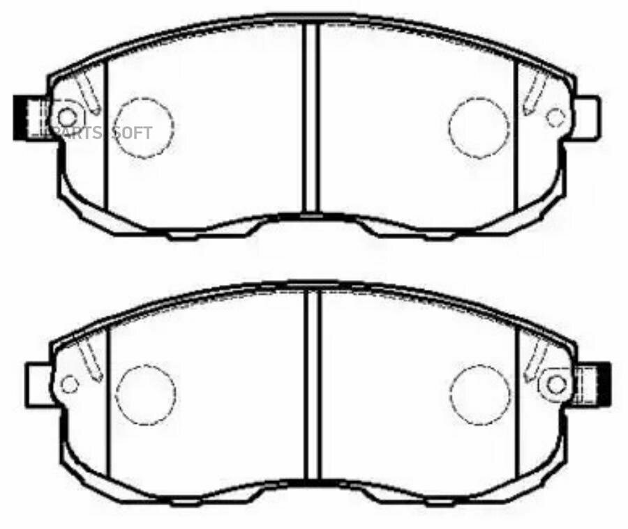Колодки тормозные дисковые передн NISSAN: MAXIMA 95- MITSUBISHI: L200 96- HSB арт. HP5126
