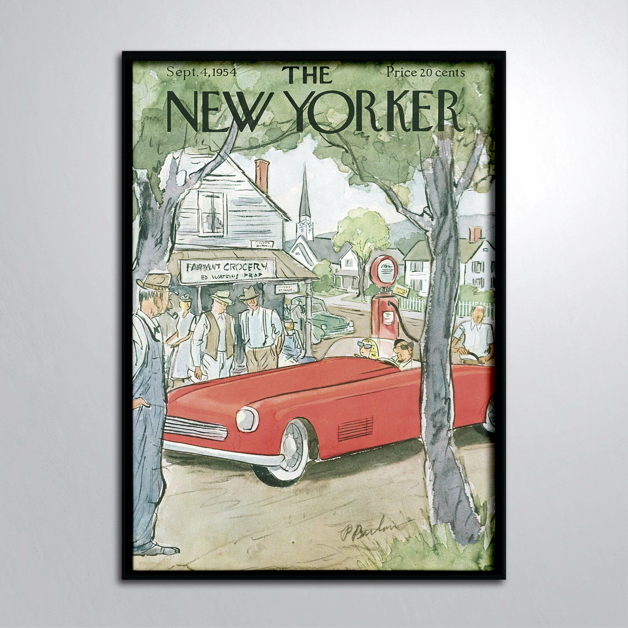 Постер без рамы/Постер для интерьера/Плакат Винтажный Журнал Нью Йоркер The NEW YORKER 4 сентябрь 1954 г (А2/420х594)