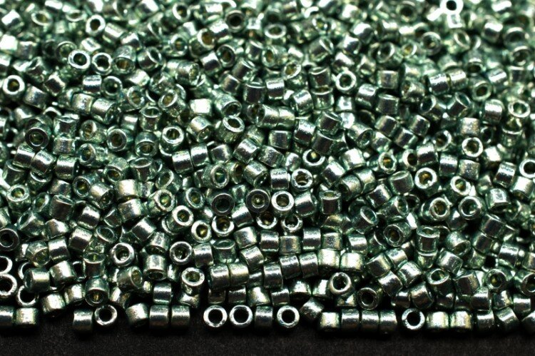 Бисер японский MIYUKI Delica цилиндр 11/0 DB-1846 Duracoat Galvanized, морская пена, 5 грамм