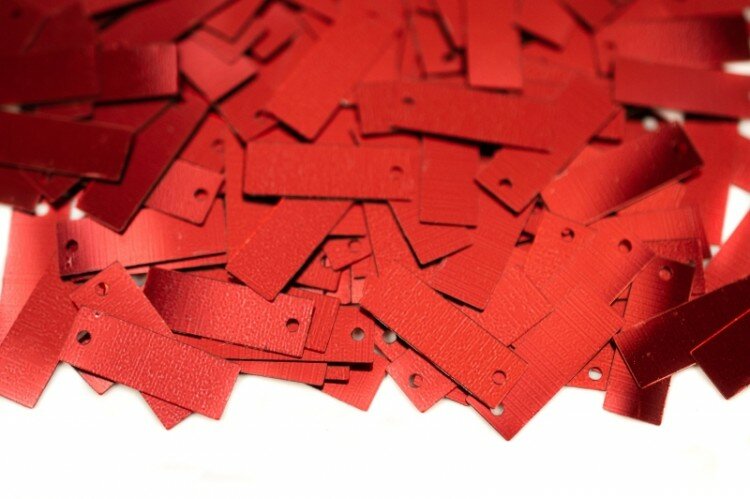 Пайетки фигурные, размер 19х7мм, цвет 03 красный, 1022-090, 10 грамм