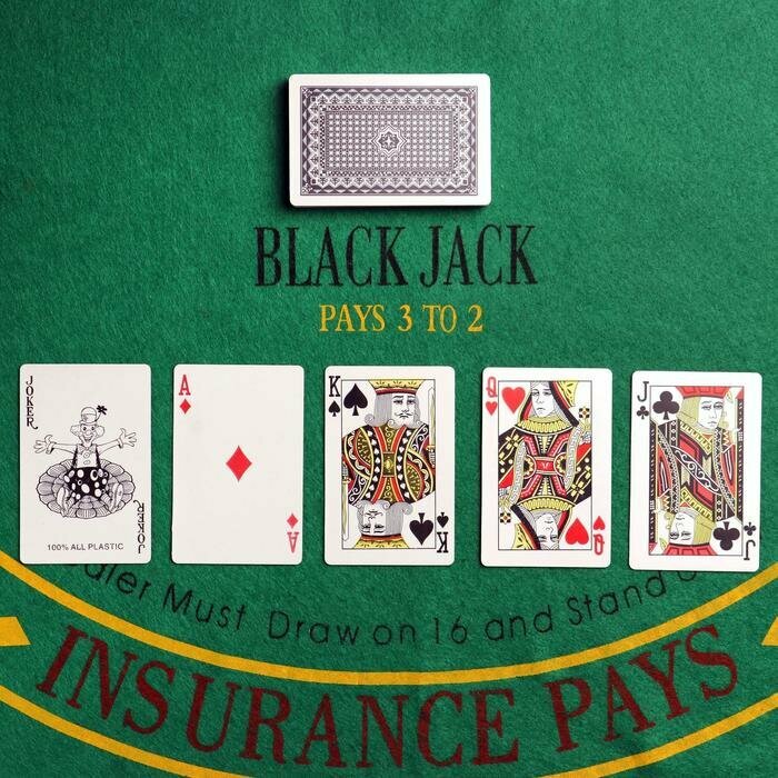 Карты игральные пластиковые 54 шт, 5.7×8.7 см