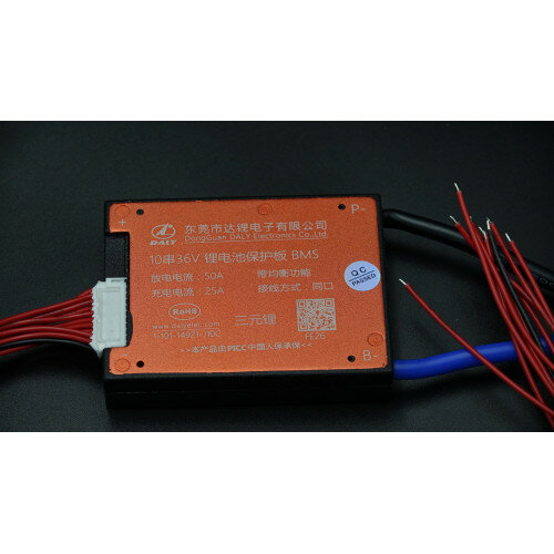 10S Плата защиты BMS DALY Li-ion 50A Водозащищенная, общий порт заряда-разряда