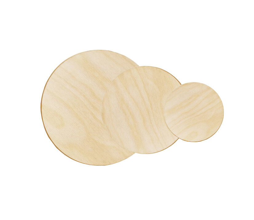 Артборд / без ламинации / заготовка для творчества / заготовка из фанеры / круг набор 29+22+15 см / товары для творчества / поделка в школу / декупаж