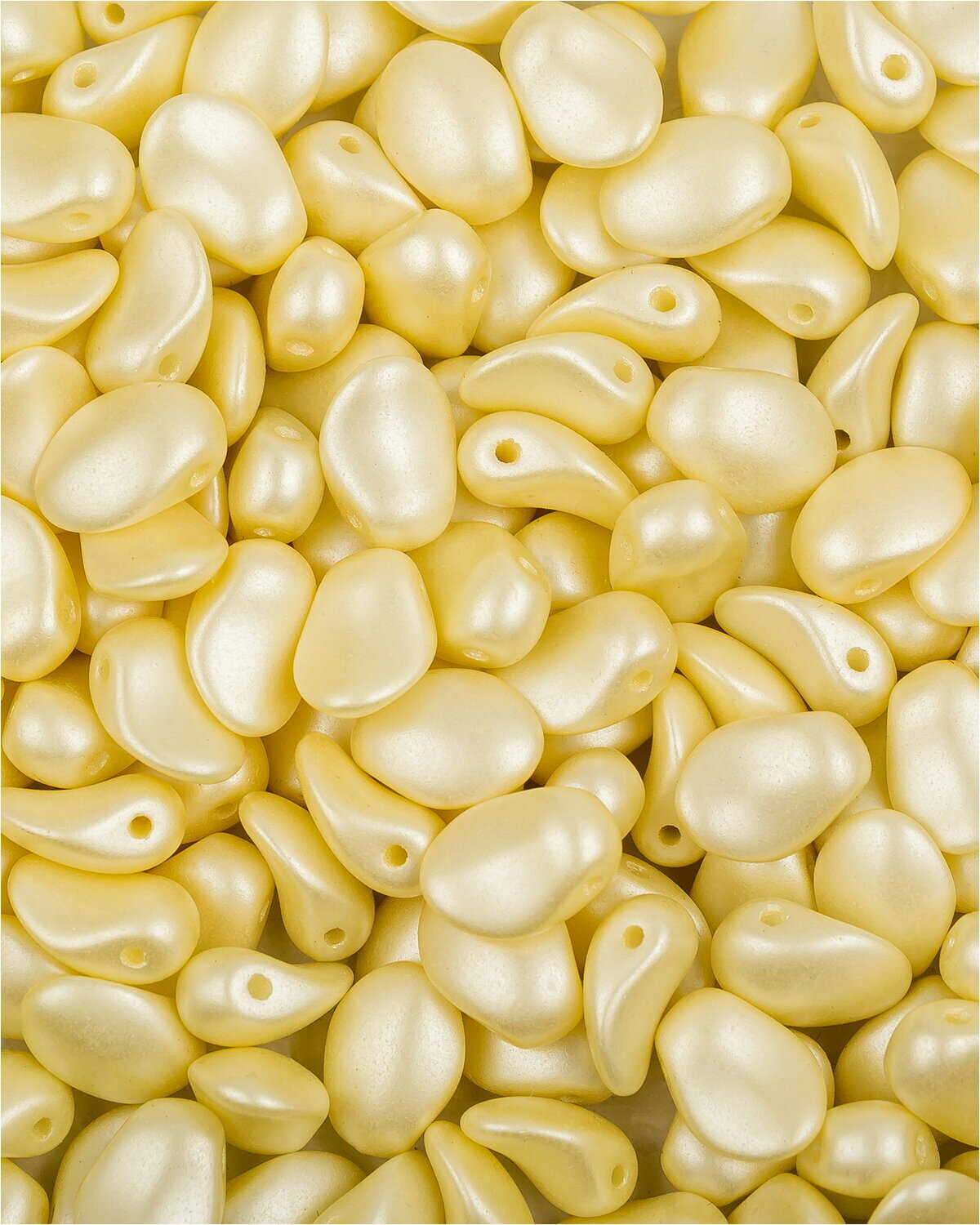 Стеклянные чешские бусины, Tulip Petals, 6х8 мм, цвет Alabaster Pastel Cream, 10 шт.