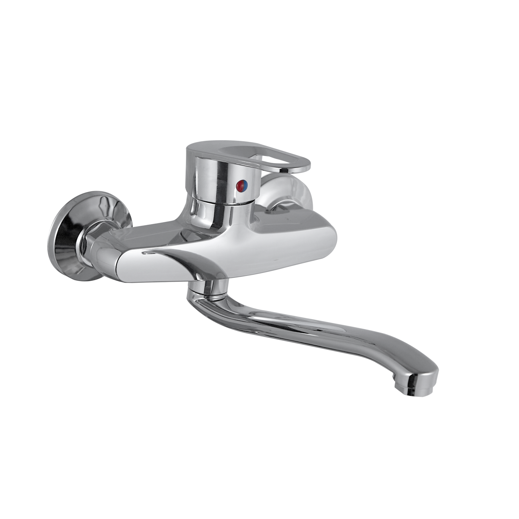 Смеситель настенный для умывальника/мойки PLStart PL4606 цвет хром