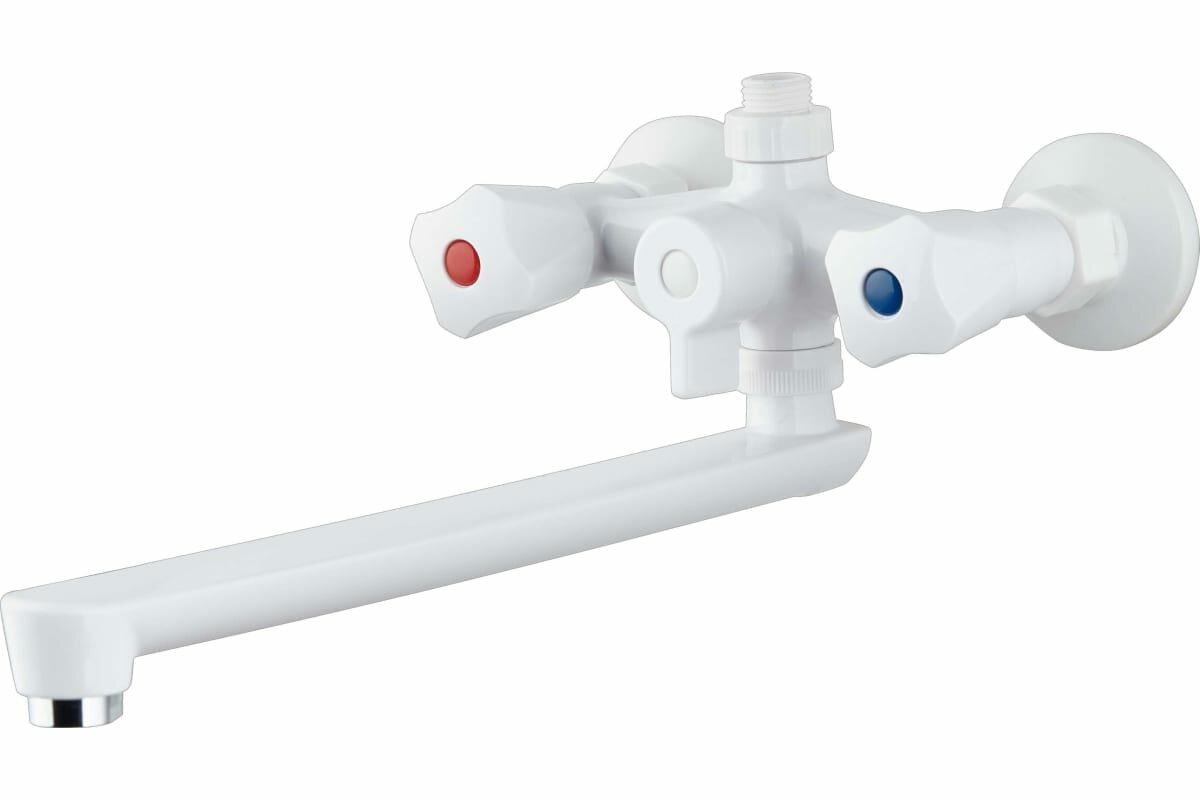 Смеситель для ванны РМС PL4-140P с длинным изливом, из высокопрочного пластика