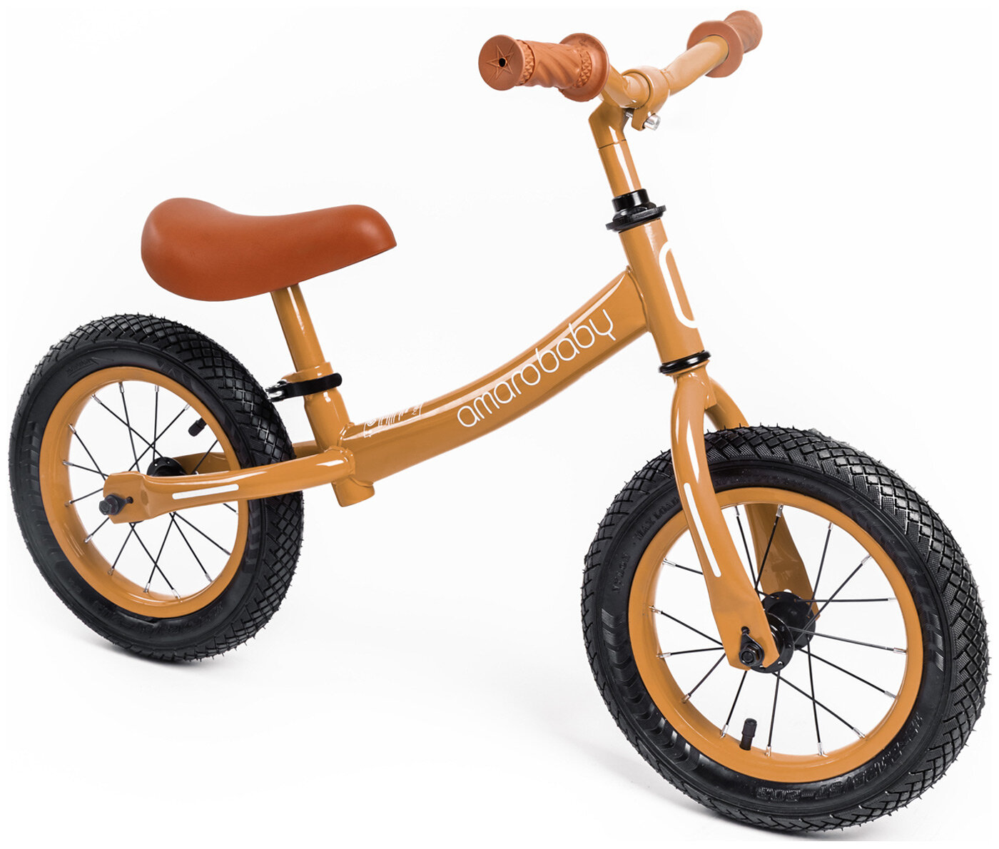 Беговел Amarobaby ROAD RACER коричневый (AB22-34RR/12)