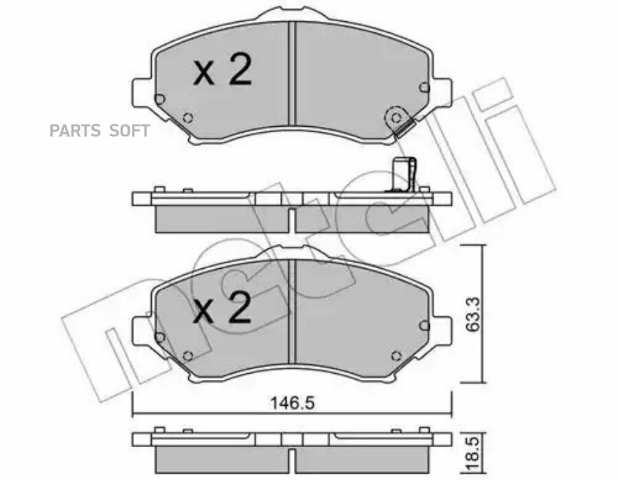 Колодки тормозные Metelli арт. 22-0862-1