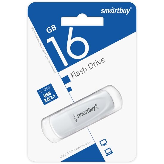 USB флешка Smartbuy 16Gb Scout white USB 3.0